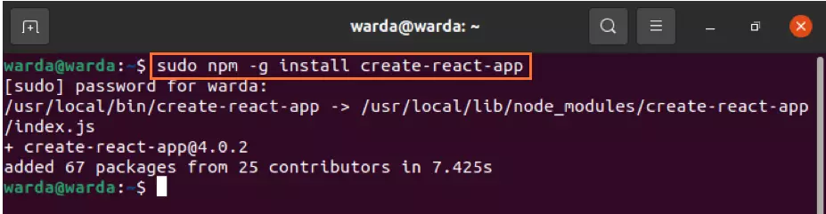 Conas ReactJS a shuiteáil ar Ubuntu 20.04? 6429_4