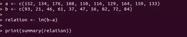 Lineêre regression yn R 6437_3