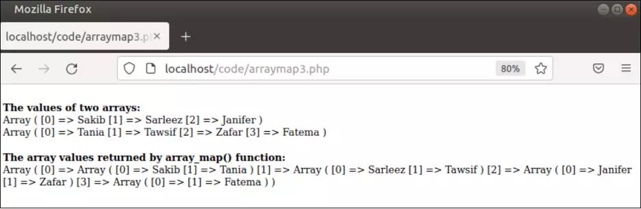 PHP Array_map() ફંક્શન 6459_3