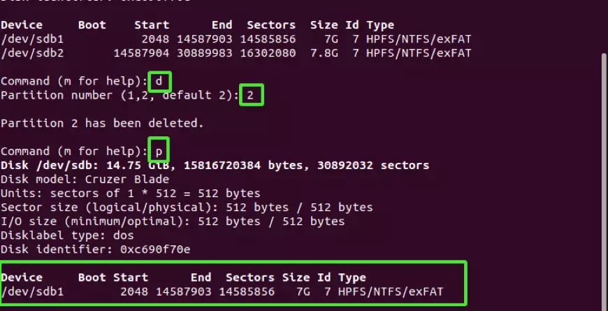 Kepiye carane mbusak partisi ing Linux? 6477_4