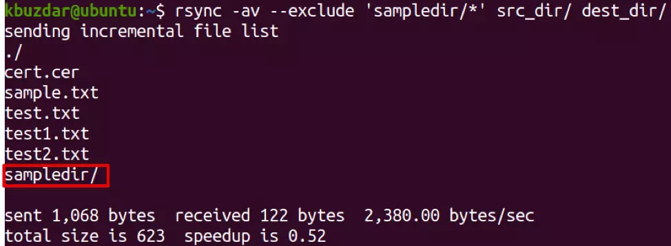 නාමාවලිය Rsync බැහැර කරන්නේ කෙසේද? 6478_3