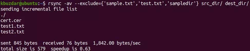 නාමාවලිය Rsync බැහැර කරන්නේ කෙසේද? 6478_5