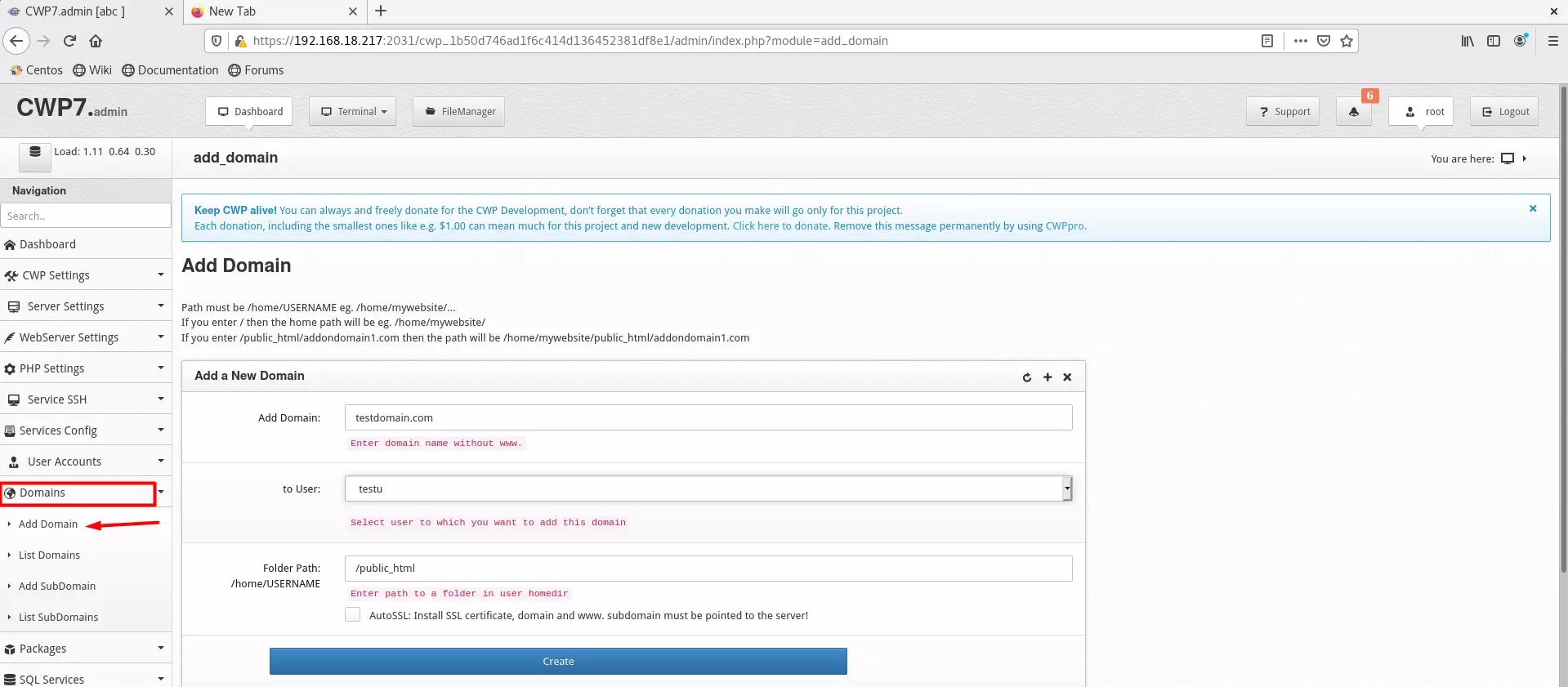 Cara Memasang dan Menggunakan Panel Web CentOS pada CentOS 8 647_18