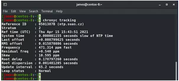 Linux で Chrony を使用して NTP をインストールする方法 6488_7