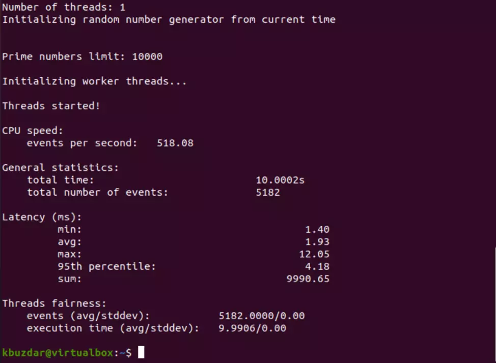 Wéi benotzen ech Sysbench fir Linux Performance Testen? 6490_3