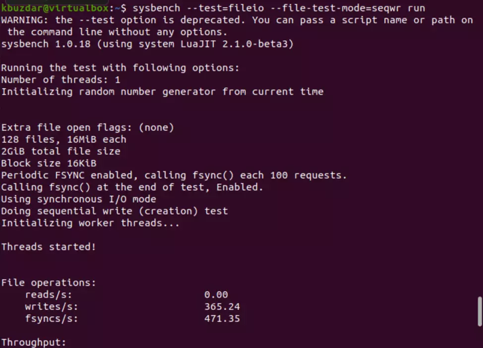 Linux പ്രകടന പരിശോധനയ്ക്കായി Sysbench എങ്ങനെ ഉപയോഗിക്കാം? 6490_9