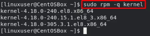 CentOS 8 တွင် အသုံးမပြုသော Kernels အဟောင်းများကို မည်ကဲ့သို့ ဖျက်နည်း 649_3