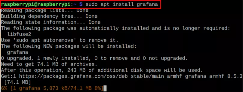 Raspberry Pi वर Grafana - व्हिज्युअलायझेशन टूल कसे स्थापित करावे 6507_5