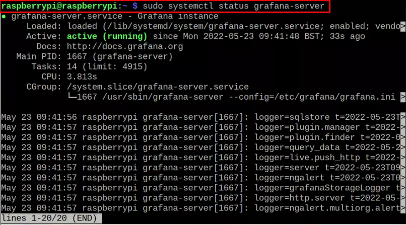 Raspberry Pi वर Grafana - व्हिज्युअलायझेशन टूल कसे स्थापित करावे 6507_8