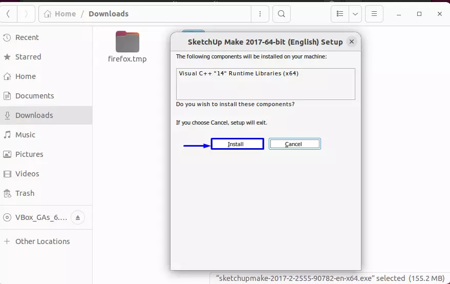 Giunsa ang pag-install sa Sketchup3D sa Ubuntu 22.04 6535_24