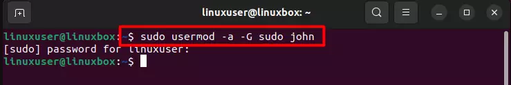 วิธีเพิ่มผู้ใช้ใน Sudoers บน Ubuntu 22.04 6540_5