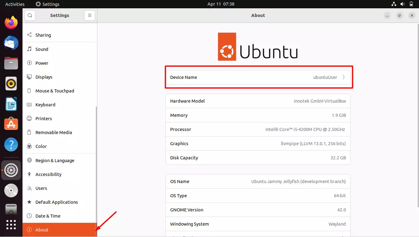 Ubuntu 22.04 मा होस्टनाम कसरी परिवर्तन गर्ने 6541_4