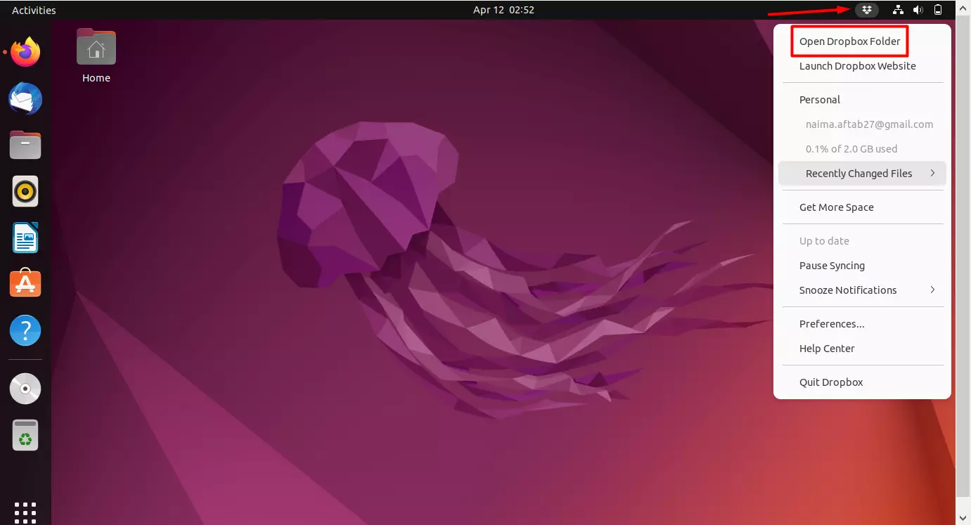 Momwe mungakhalire Dropbox pa Ubuntu 22.04 6547_14
