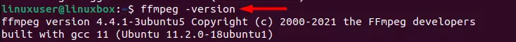ઉબુન્ટુ 22.04 પર FFmpeg કેવી રીતે ઇન્સ્ટોલ કરવું? 6548_4