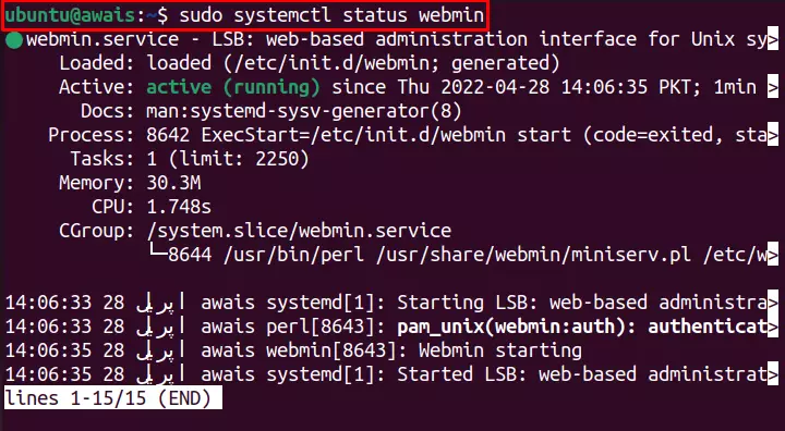 Pitunjuk Lengkah-demi-Lengkah pikeun Masang sareng Ngatur Webmin dina Ubuntu 22.04 6549_7