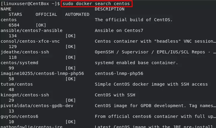 Si të instaloni dhe përdorni Docker në CentOS 8 654_11