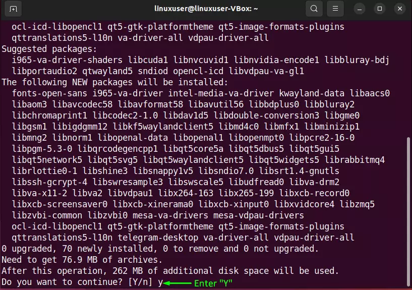 Ubuntu 22.04 හි නවතම Telegram Desktop Messenger යෙදුම ස්ථාපනය කරන්න 6553_4