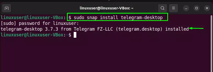 Барномаи нави Messenger Desktop Telegram дар Ubuntu 22.04 насб кунед 6553_7