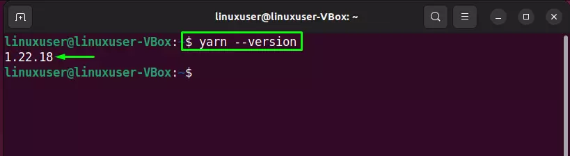 Kif tinstalla Yarn fuq Ubuntu 20.04 LTS 6554_14