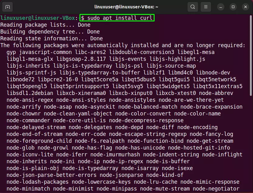 Kif tinstalla Yarn fuq Ubuntu 20.04 LTS 6554_2