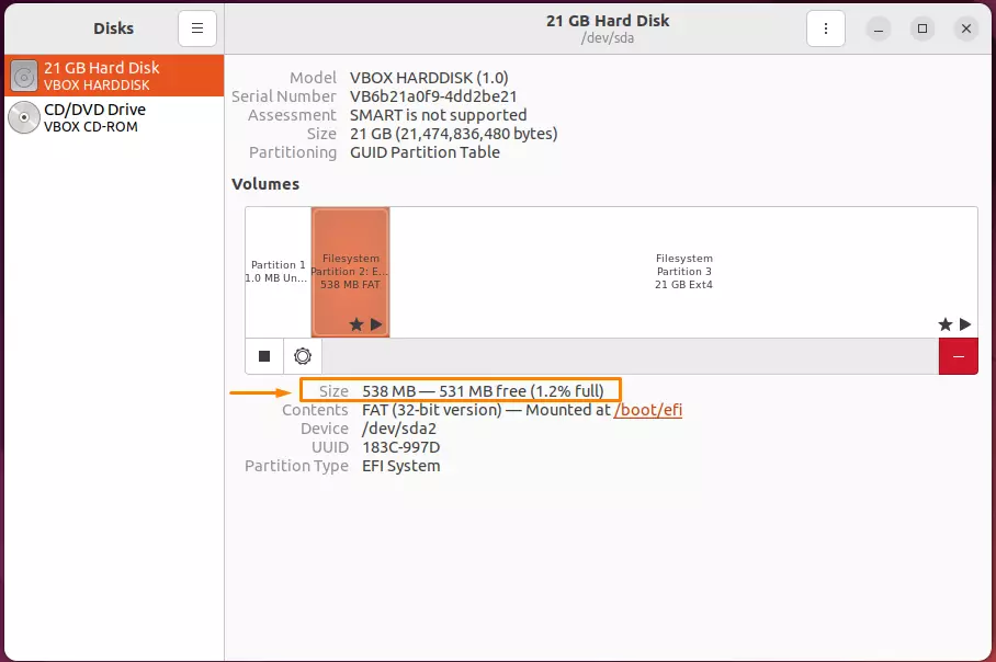 Ubuntu 22.04-та диск мәйданын ничек тикшерергә 6555_6