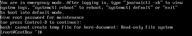 Jak uruchomić system w trybie awaryjnym w CentOS 8 655_12