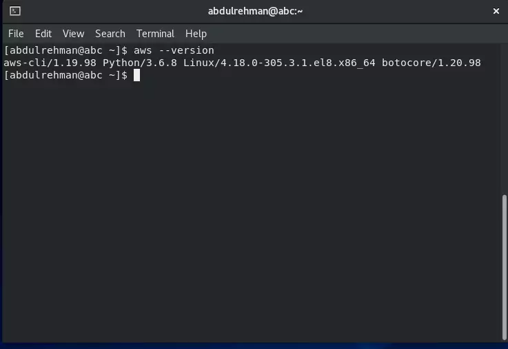 CentOS 8'тә AWS CLI ничек урнаштырырга 6561_4