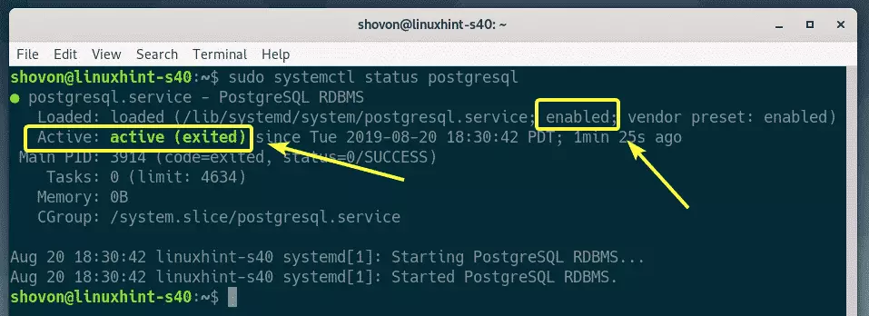 Gosod PostgreSQL ar Debian 10 6571_9