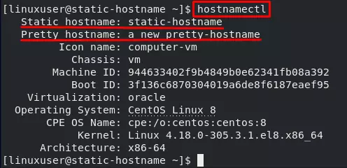 Kako promijeniti ime hosta u CentOS 8 659_12