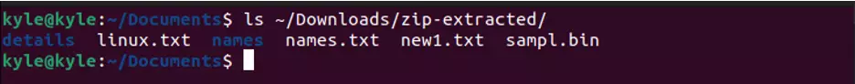 Jak extrahovat soubory do konkrétní složky Linux 65_3