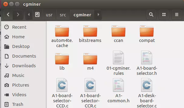 Schermafbeelding Ubuntu-mapselectie