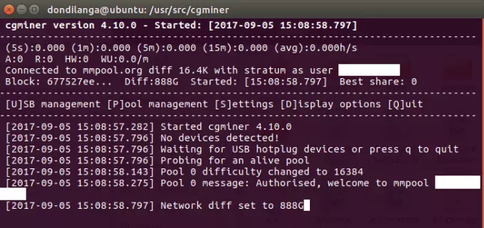 Screenshot ng Ubuntu Terminal