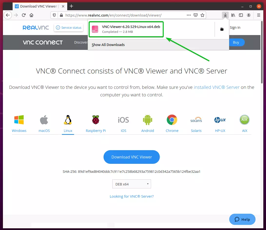 Як усталяваць RealVNC VNC Viewer на Linux 6655_3