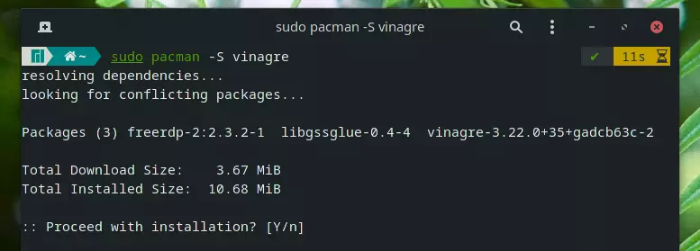 დააინსტალირეთ Vinagre Remote Desktop Client Linux-ზე 6656_39