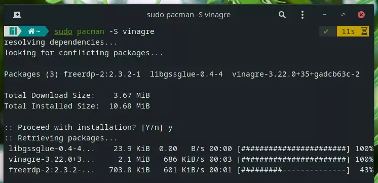 დააინსტალირეთ Vinagre Remote Desktop Client Linux-ზე 6656_40