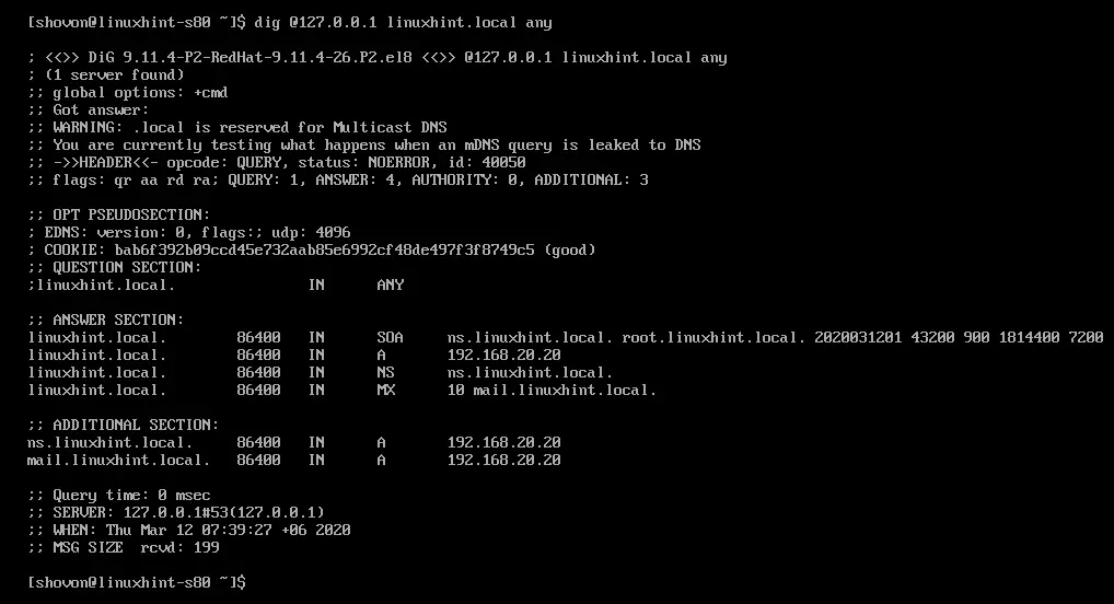 Konzani DNS Server pa CentOS 8 6669_23