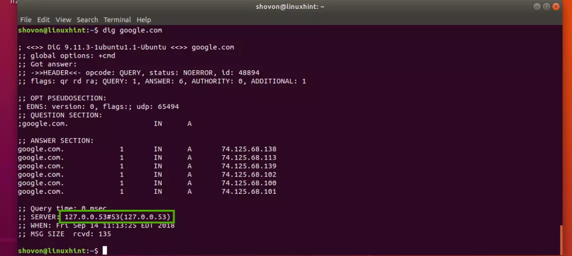 Ξεπλύνετε την προσωρινή μνήμη DNS στο Ubuntu 6677_7