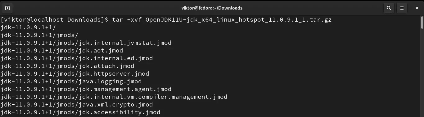 OpenJDK በ Fedora Linux ላይ እንዴት እንደሚጫን 6692_7