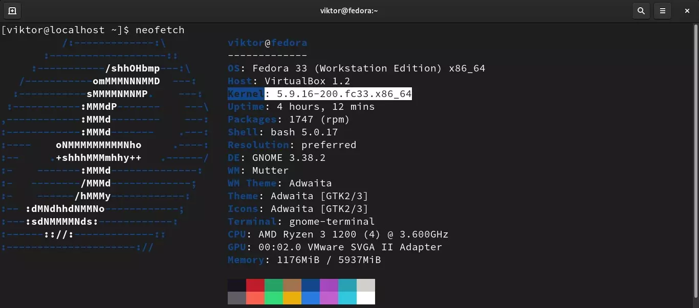 Comment vérifier la version et mettre à jour le noyau Fedora Linux 6694_4