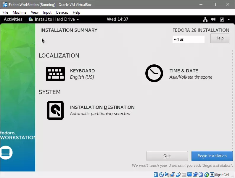 Installa Fedora 28 in VirtualBox 6697_12