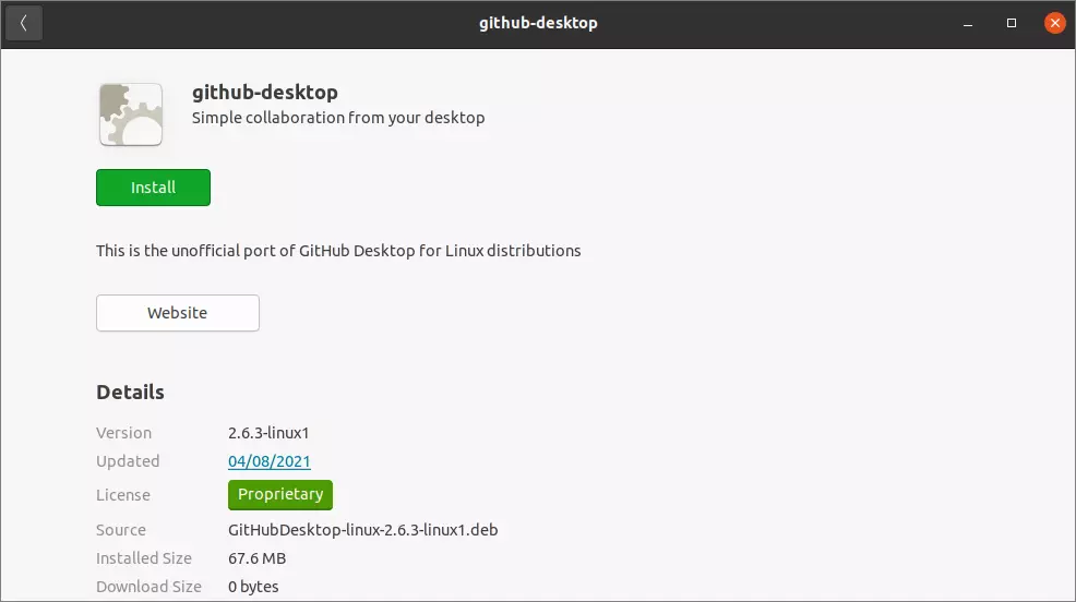 Hoe GitHub Desktop op Ubuntu te installeren en te gebruiken? 6756_2