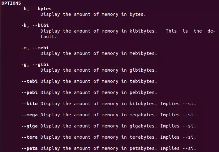 Pag-unawa sa Libreng –m Output 6772_5