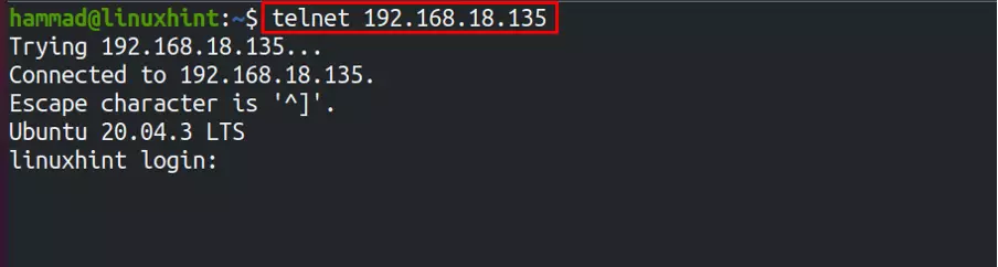 Linux Telnet Command භාවිතා කරන්නේ කෙසේද 6779_5