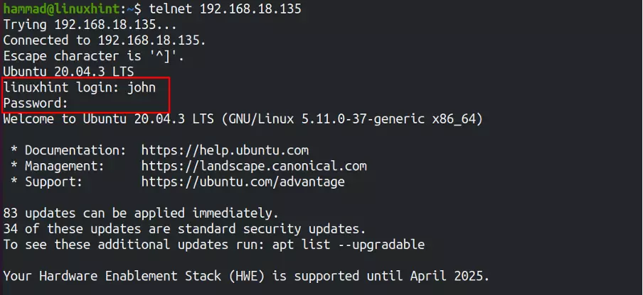 Linux Telnet Command භාවිතා කරන්නේ කෙසේද 6779_6