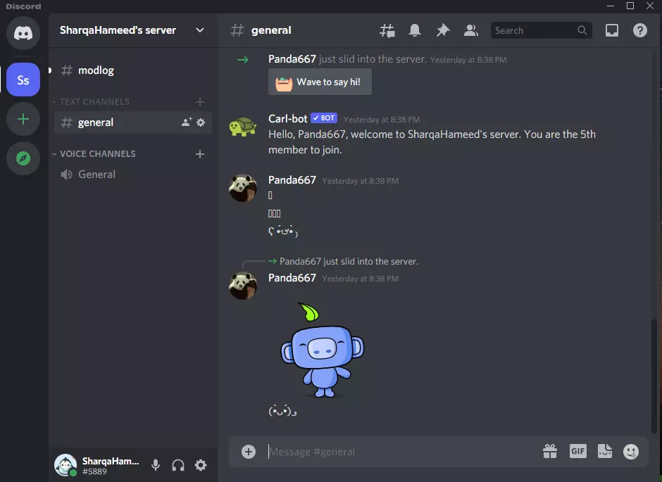 Discord текстин форматтоо боюнча колдонмо 6794_1