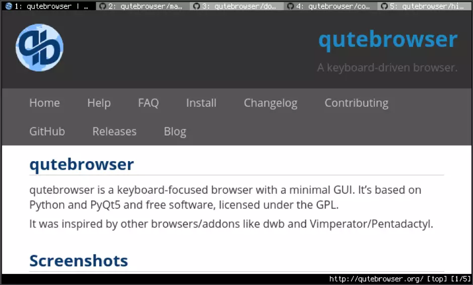 Gagmay nga Footprint Web Browser alang sa Linux 679_3