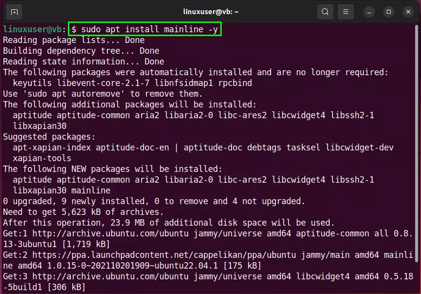 Ubuntu 22.04-та соңгы Linux ядросына урнаштыру яки яңарту 67_4