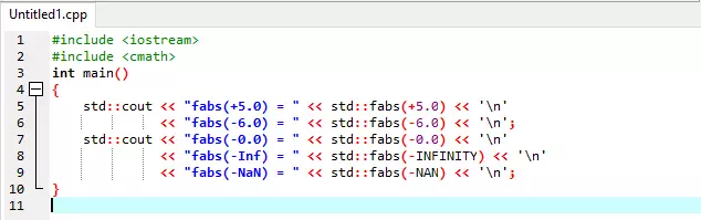 Fabs() C++ 6850_7
