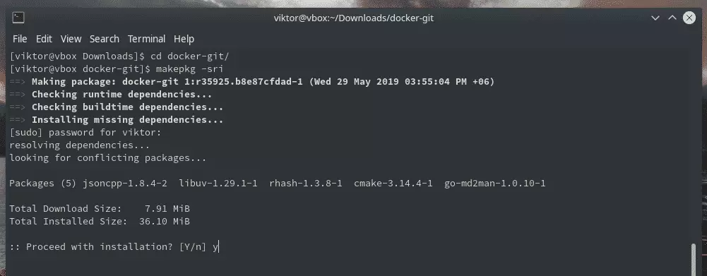 Nola erabili Docker Arch Linux-en 6893_8