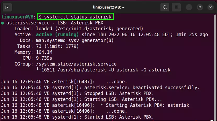 Hoe kinne jo Asterisk ynstalleare op Ubuntu 22.04 68_36